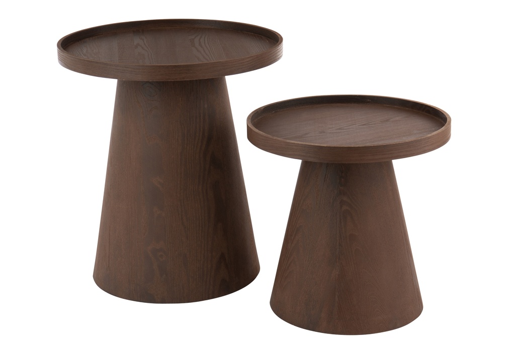 Set Of 2 Side Table Round | J-Line Mauritius
